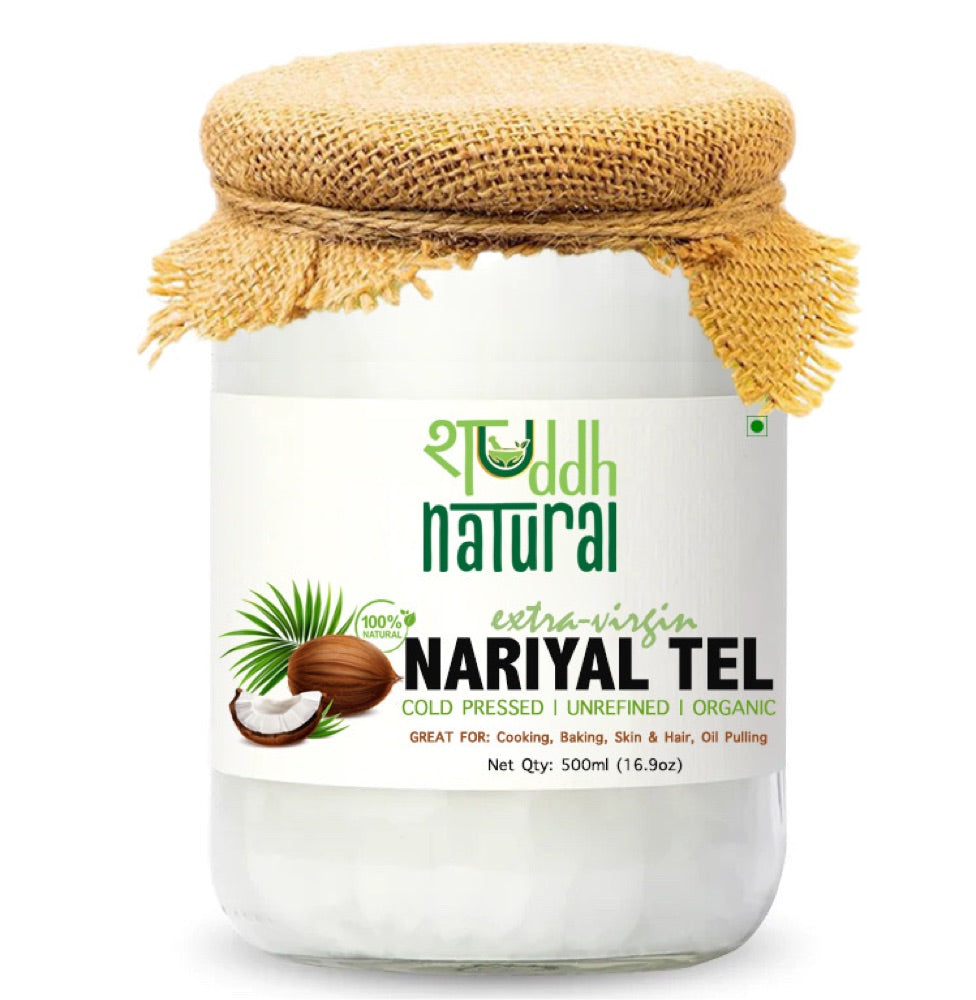 NARIYAL TEL (VIRGIN COCONUT OIL) COLD PRESSED (500 ML) – Shuddh Natural India